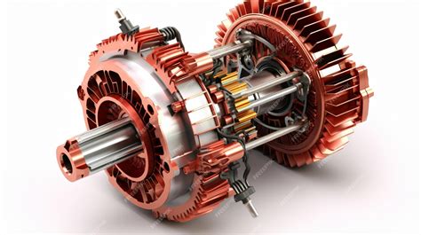 Premium Ai Image Stator And Rotor Exploded View Presentation Spare