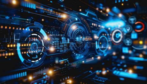 Modern Digital Landscape With Blue Circuits And Interconnected Networks Futuristic Cyber