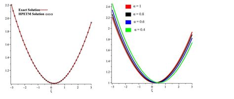 A Exact And Analytical Solutions Graph And B Different Download Scientific Diagram
