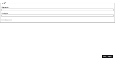 simple login form validation codesandbox