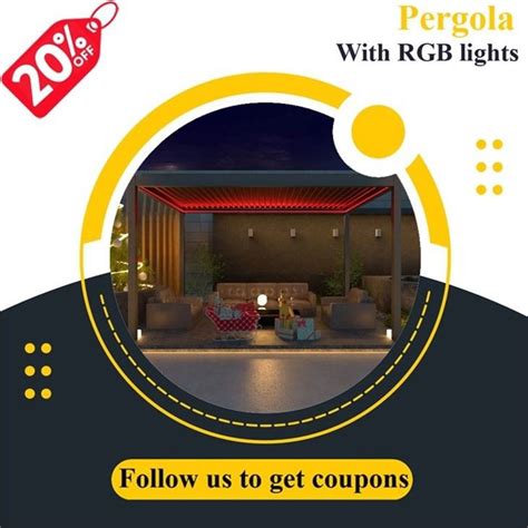 Kina Moderna Aluminijska Pergola S Rešetkama S Rgb Svjetlima Proizvođači Dobavljači Tvornica