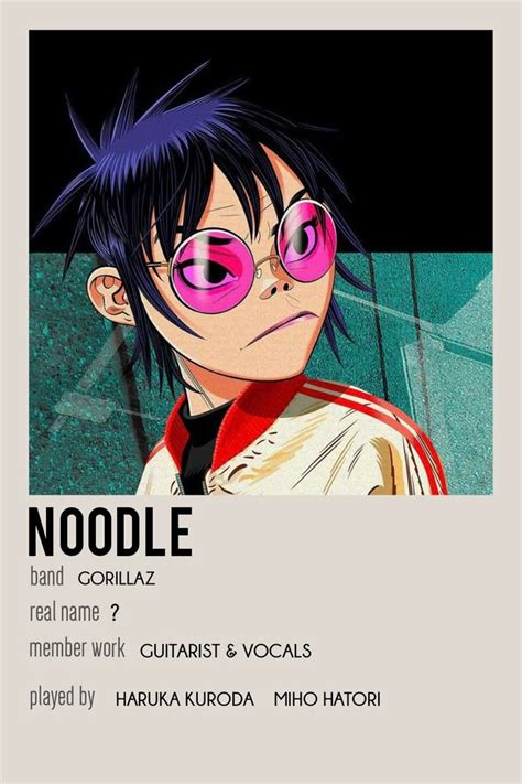 Noodle Arte De Gorillaz Fotos En Caricatura Impresión De Póster