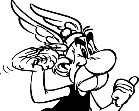 Asterix Listen Coloring Page