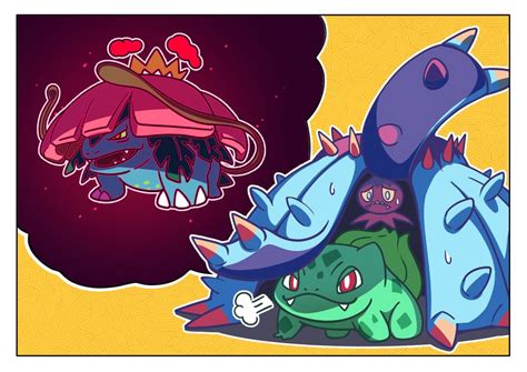 Bulbasaur Venusaur Toxapex And Gigantamax Venusaur Pokemon Drawn