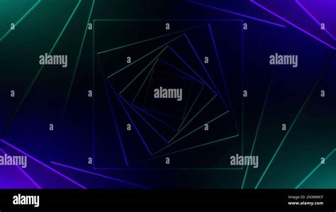 Abstract Optical Illusion With Lights And Geometry Silhouettes Creating