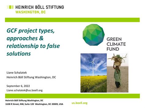 Gcf Projects Types Approaches And Relationship To False Solutions Ppt