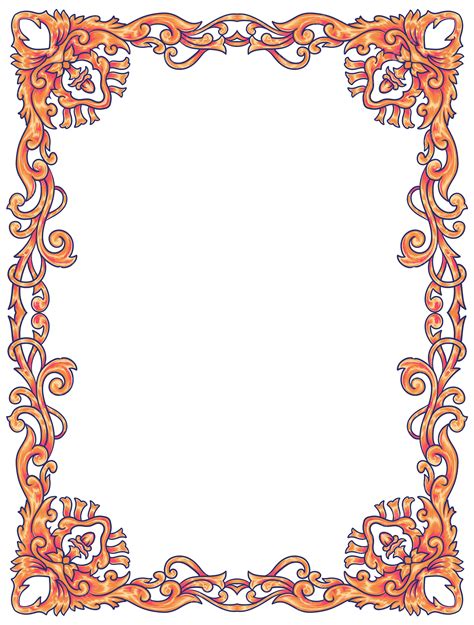 결혼식 레이아웃을 위한 손으로 그린 테두리 및 프레임 바로크 테두리 빈티지 바로크 꽃무늬 테두리와 Png 일러스트 및 Psd 이미지 무료 다운로드 Pngtree