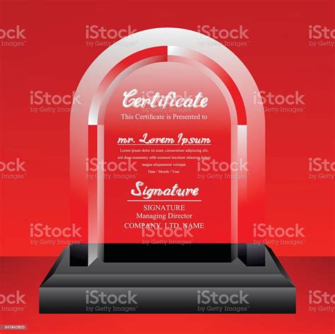 크리스탈잔 트로피 적립권을 디자인 템플릿 레드 배경기술 컵에 대한 스톡 벡터 아트 및 기타 이미지 컵 1 1위 Istock