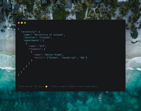 hector prado on linkedin json webdevelopment coding tech