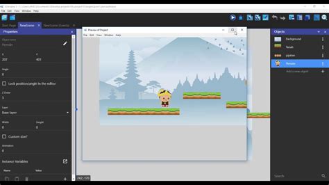 Tutorial Membuat Game Dengan Gdevelop Memberikan Fungsi Dan Perintah Pada Objek Youtube