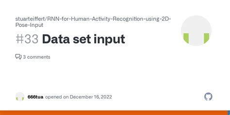 Data Set Input · Issue 33 · Stuarteiffertrnn For Human Activity