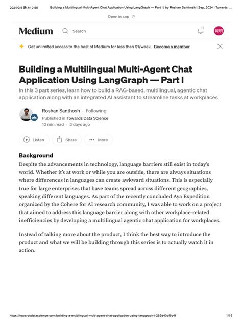 Building A Multilingual Multi Agent Chat Application Using Langgraph