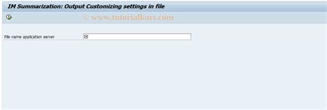imbc sap tcode im summariz settings in file transaction code
