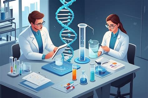 Unlocking Secrets Dna Analysis Genetic Testing In Science Labs Premium Ai Generated Image