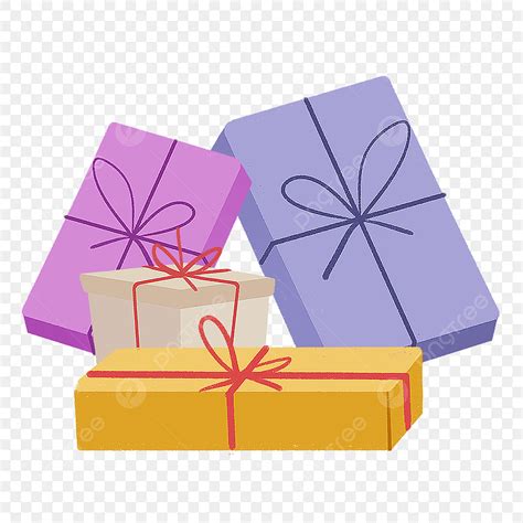 크리스마스 일러스트 선물 상자 포장 만화 기념일 축하 세상에 알리다 Png 일러스트 및 Psd 이미지 무료 다운로드