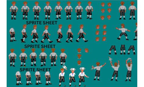 Dibujar Hoja De Sprites 2d Animación De Sprites De Personajes Pixel Art