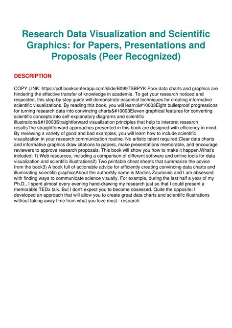 Ppt Pdf Read Download Research Data Visualization And Scientific Graphics For Pap
