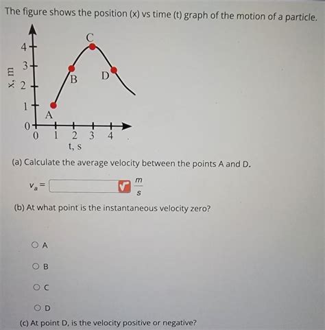 Solved The Figure Shows The Position X Vs Time T Graph