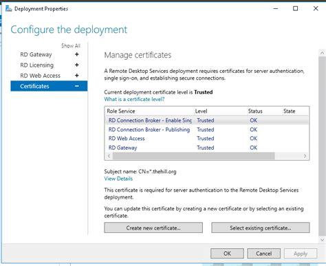 Solved Windows Server 2016 Rds Certificate Connection Problem