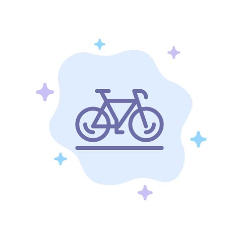 Bicycle Movement Walk Sport Blue Icon On Abstract Cloud Background
