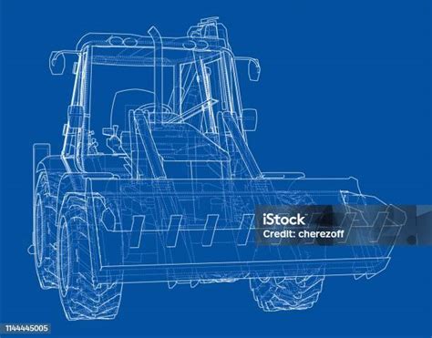 Sketsa Loading Sekop Dengan Aktor Belakang Ilustrasi Stok Unduh Gambar Sekarang Alat Berat