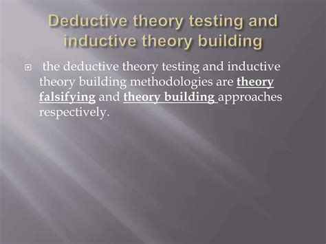 Deductive Theory Testing And Inductive Theory Building Ppt