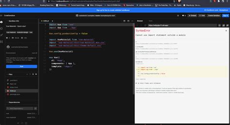 Error On Initial Examples Page Issue 2365 Vuematerial Vue Material GitHub