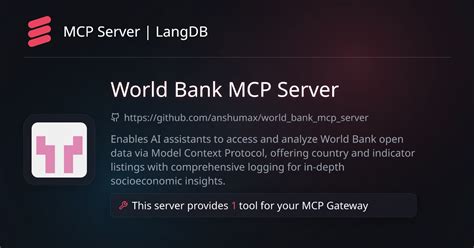 world bank mcp server langdb