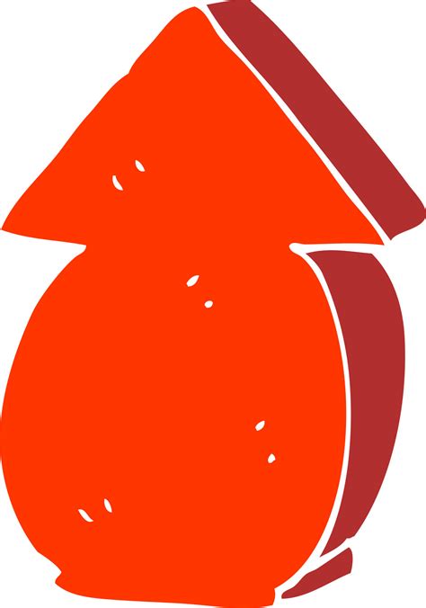 Flat Color Illustration Of A Cartoon Fat Arrow Pointing Vector Art At Vecteezy