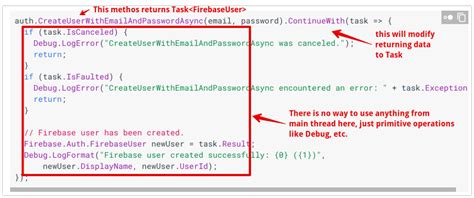 Callbacks In Firebase Threaded Tasks Unity Engine Unity Discussions