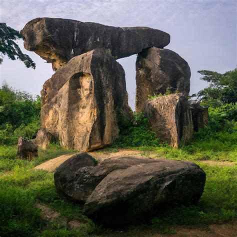 Carved Stone Monoliths At Alok Cross Rivers State In Nigeria Overview Prominent Features