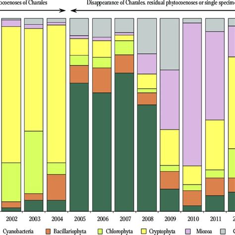 Average Structure Of Phytoplankton Assemblages In Lake Warniak In