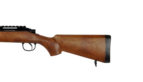 Mb02wab Well Mb02w Sbr Airsoft Sniper Rifle W Scope And Bipod Wood