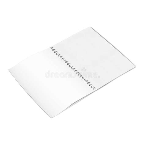 Open Wire Bound Notebook Realistic Mock Up Metal Spiral Notepad Blank
