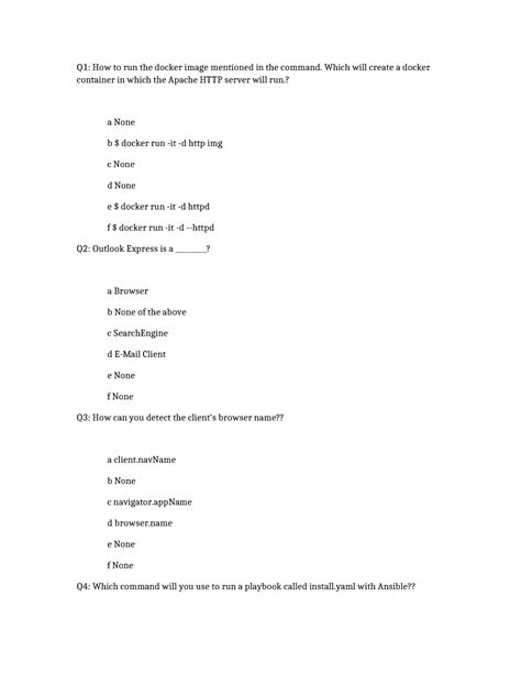 2 Cheat Sheet For Tccm Notes Q1 How To Run The Docker Image Mentioned In The Command Which