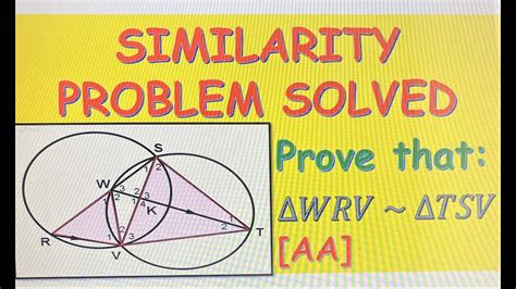 Example 1 Solving Similarity Problem Using Aa Youtube