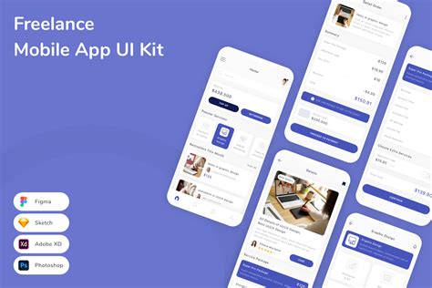 Freelance Mobile App UI Kit Graphic By Betush Creative Fabrica