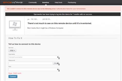 Sw7 Inventory Scanning Spiceworks Support Spiceworks Community