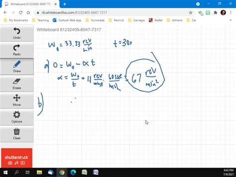 Solved A Record Turntable Rotating At 33 1 3 Rev Min Slows Down And Stops In 30 S After The