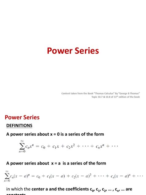 topic 18 power series pdf power series mathematical relations