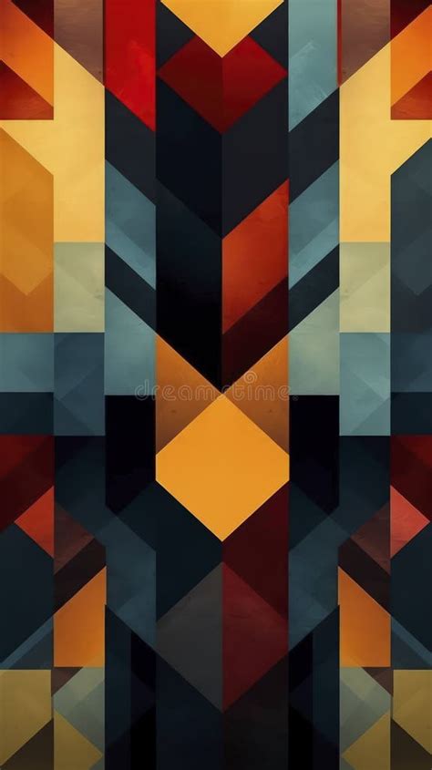 Abstract Design With Bold Angular Shapes And Contrasting Color Palette