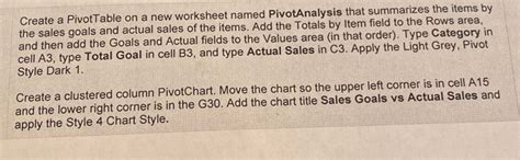 Create A Pivot Table On A New Worksheet Named Chegg Com