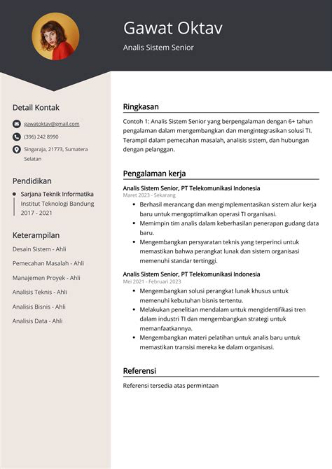 Contoh Resume Analis Sistem Senior Template And 20 Tips