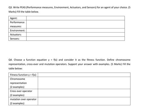 Solved Q3 Write Peas Performance Measures Environment