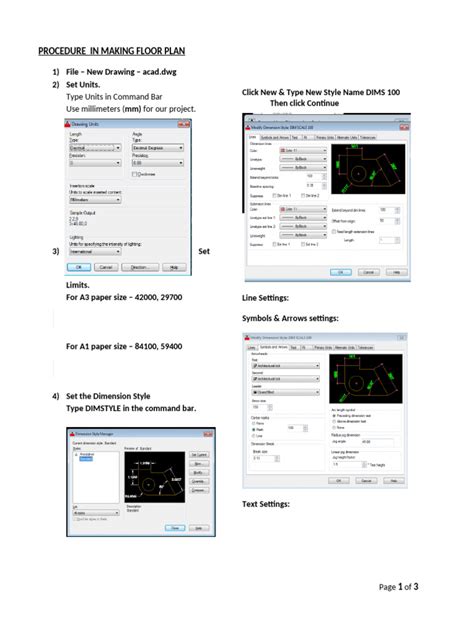 Procedure In Making Floor Plan In Autocad Pdf Page Layout Printing