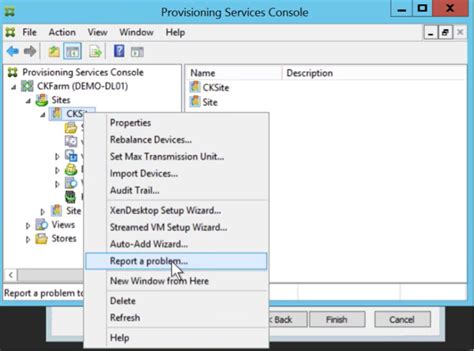 CIS Problem Reporting Citrix Provisioning 1912 LTSR