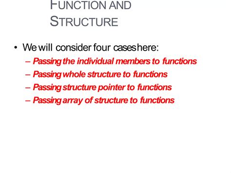 Structure In C Language Pptx