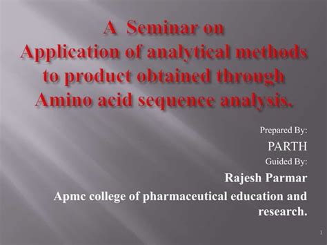 Aa Sequence Analysis 112070804002 Pptx