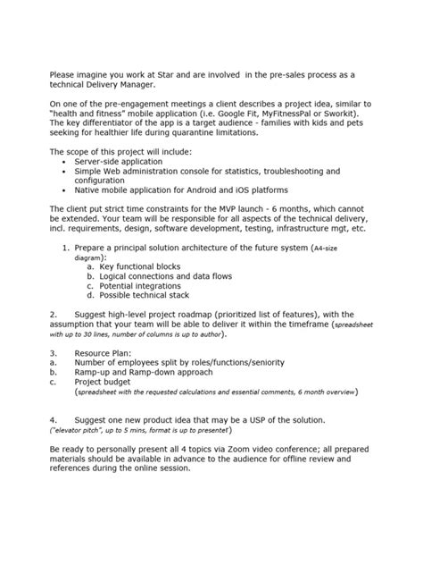 Task Delivery Manager Role Pdf