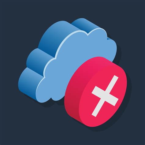 delete cloud isometric 3d illustration 17198508 vector art at vecteezy